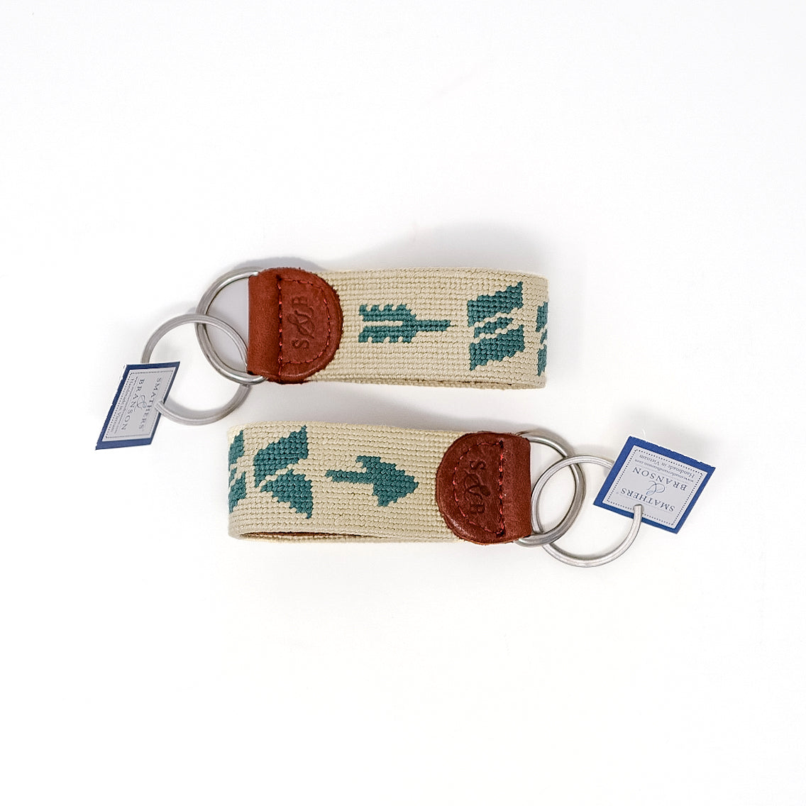 SSC Arrow Needlepoint Khaki Key Fob